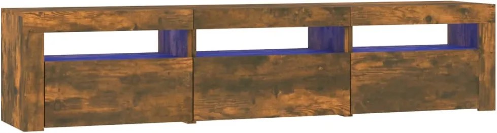 TV skříňka s LED osvětlením kouřový dub 180x35x40 cm 3152759