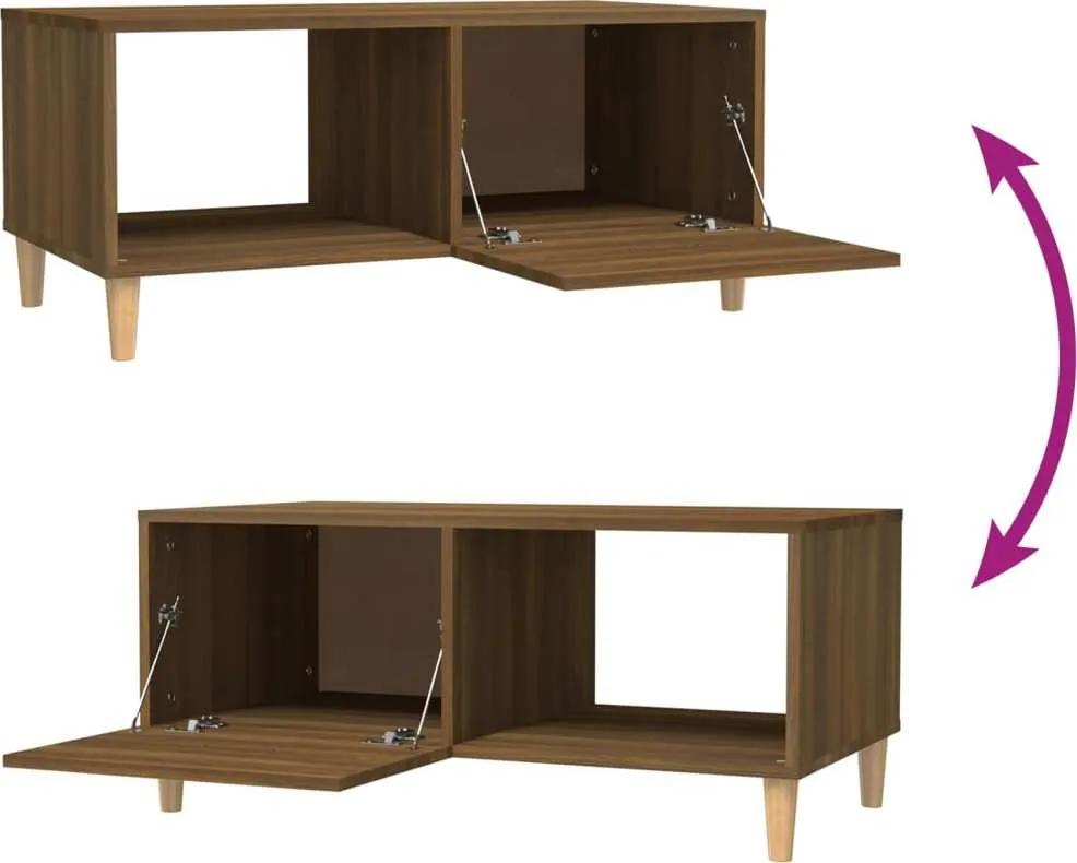 vidaXL Konferenční stolek 89,5x50x40 cm kompozitní dřevo [817515] Barva: hnědý dub