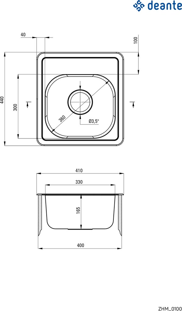 Deante Dřez Mercato nerez - ZHM 0100