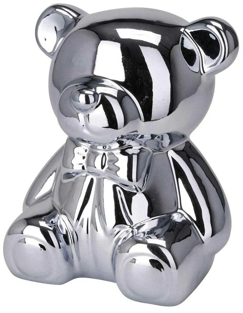 Keramická pokladnička Silver Bear 12,5x14,4x17 cm
