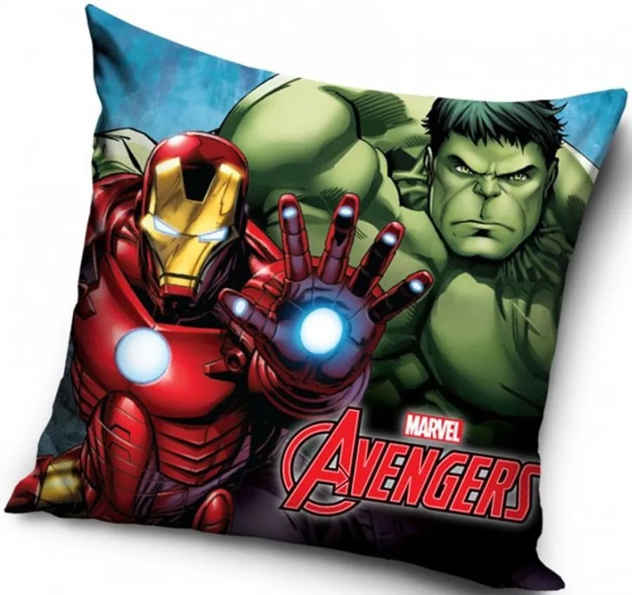 Polštář Avengers - Iron Man a Hulk - 40 x 40 cm