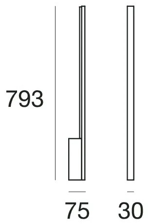 Stilnovo Xilema, minimalistické svítidlo pro nepřímé osvětelní, 18W LED, délka 79cm
