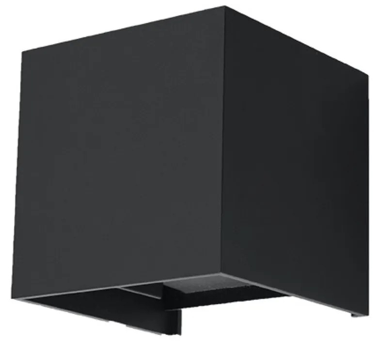 Sollux Lighting Nástěnné svítidlo LUCA černá LED IP54