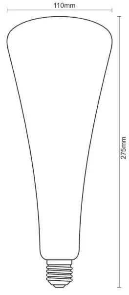 LED Žárovka FILAMENT SHAPE T110 E27/5W/230V 1800K fialová