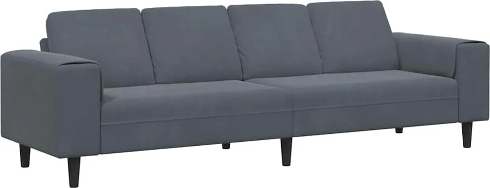 Pohovka do obývacího pokoje Tmavě šedá 250 x 77 x 76 cm 3335092