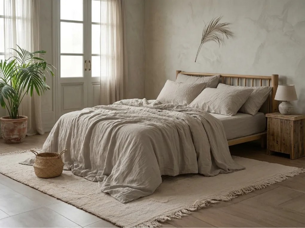 Mušelínové povlečení MUSSARI béžovošedé Rozměr povlečení: 70 x 90 cm | 140 x 220 cm