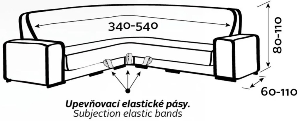 DekorTextil Potah na rohovou sedačku multielastický Martin - terracotta