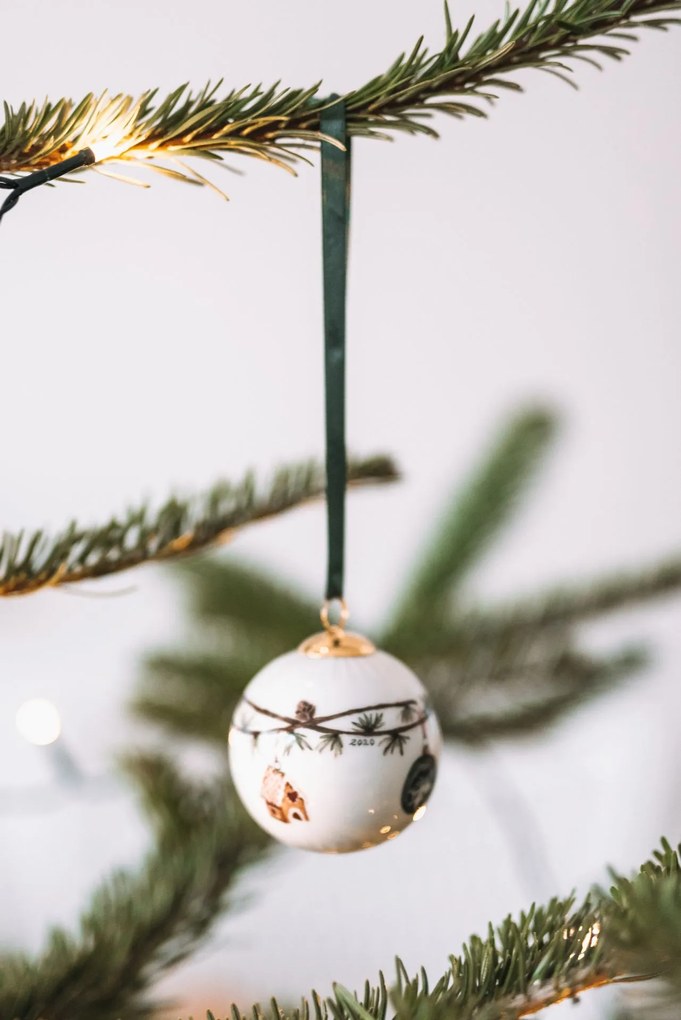 KÄHLER Porcelánová vánoční baňka Hammershøi Christmas 2020, multi barva, porcelán