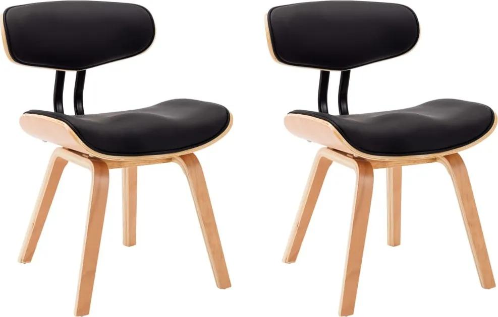 vidaXL Jídelní židle 2 ks ohýbané dřevo a textil [283122] Barva: Šedá