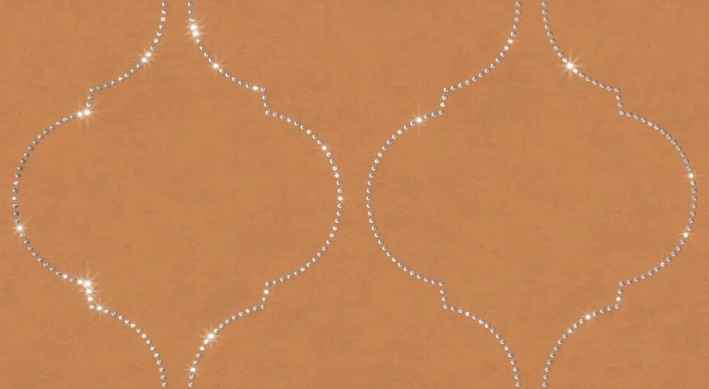 Fazowski, vliesová tapeta s krystaly Brilliant 8304; 3 pruhy 53 x 280 cm