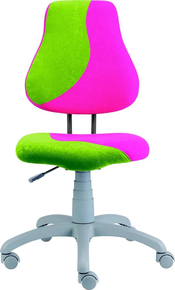 Dětská židle FUXO Alba S-LINE zeleno-růžové