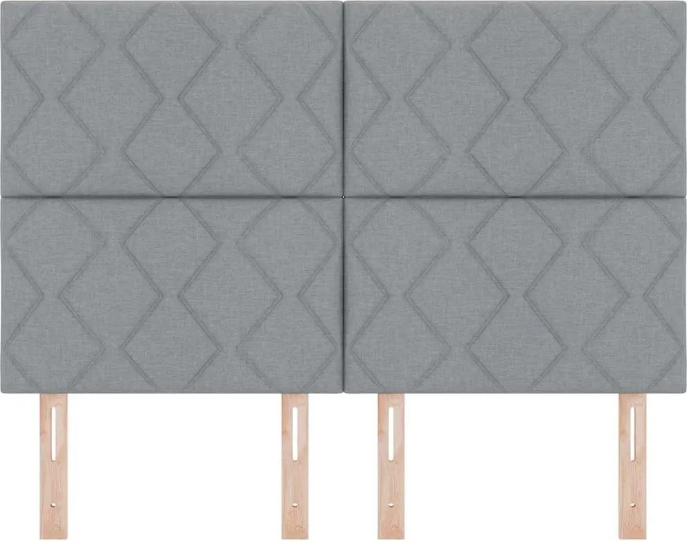 Čelo postele Světle šedá 144 cm textil 3337912
