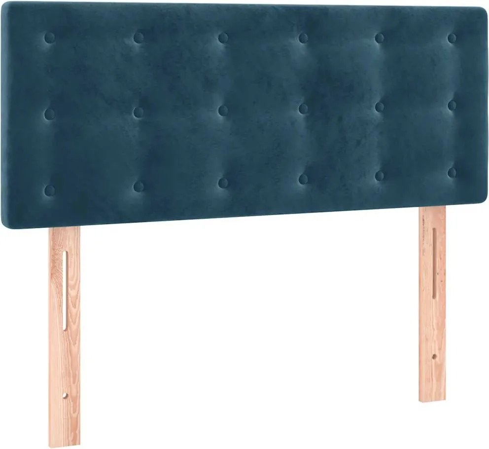 Box spring postel s matrací tmavě modrá 80 x 200 cm samet 3141513