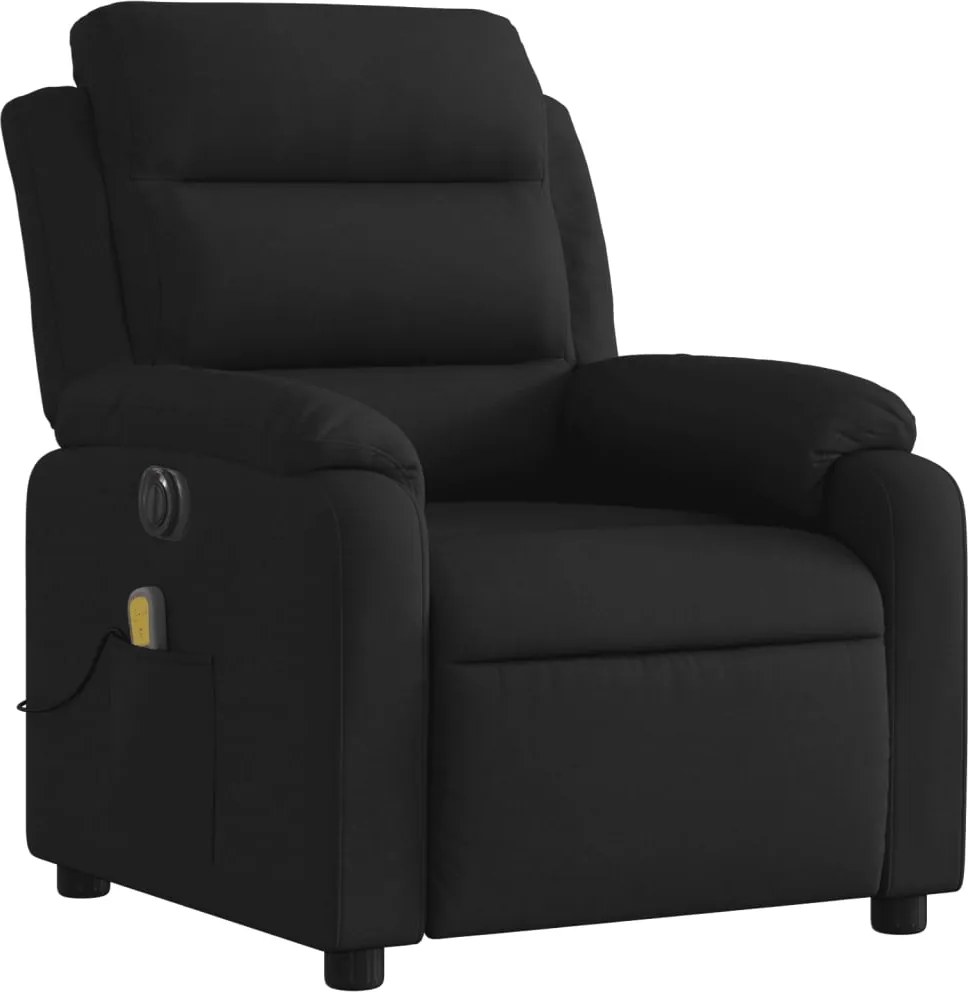 Elektrické masážní polohovací křeslo černé textil 3204970