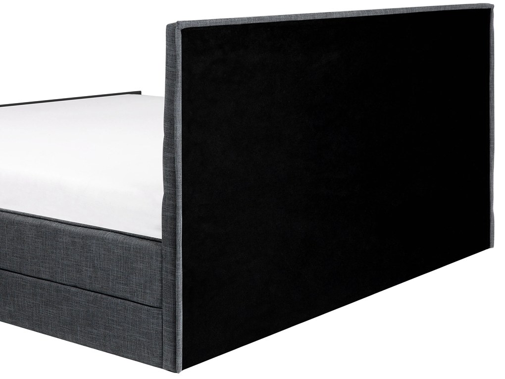 Tmavě šedá čalouněná postel 180x200 VALBONNE Beliani