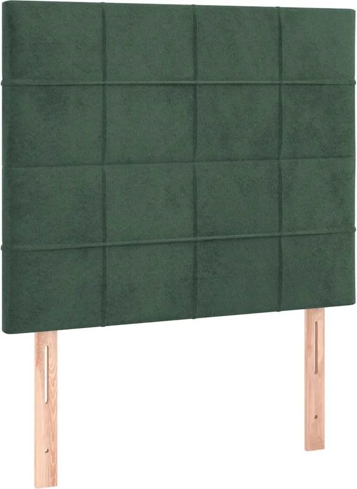 Rám postele bez matrace tmavě zelená 100 x 200 cm samet 3125742