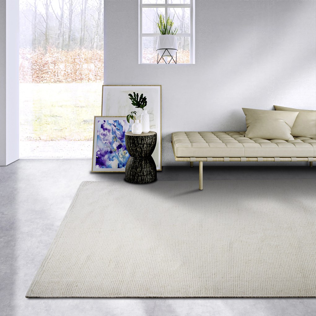 ELLE Decoration, Kusový koberec Delhi 106052 White z kolekce Elle, 120x170, bílá, chodba / předsíň