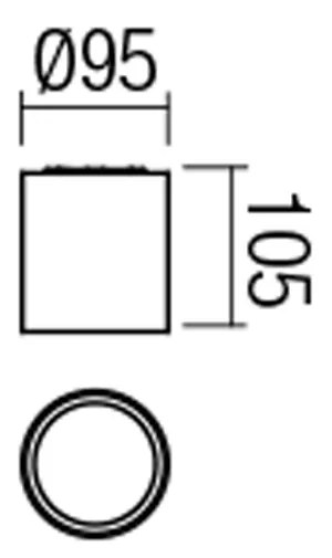 Redo 9580 stropní LED svítidlo Xia matně bílé, 20W, 3000K, ø9,5cm