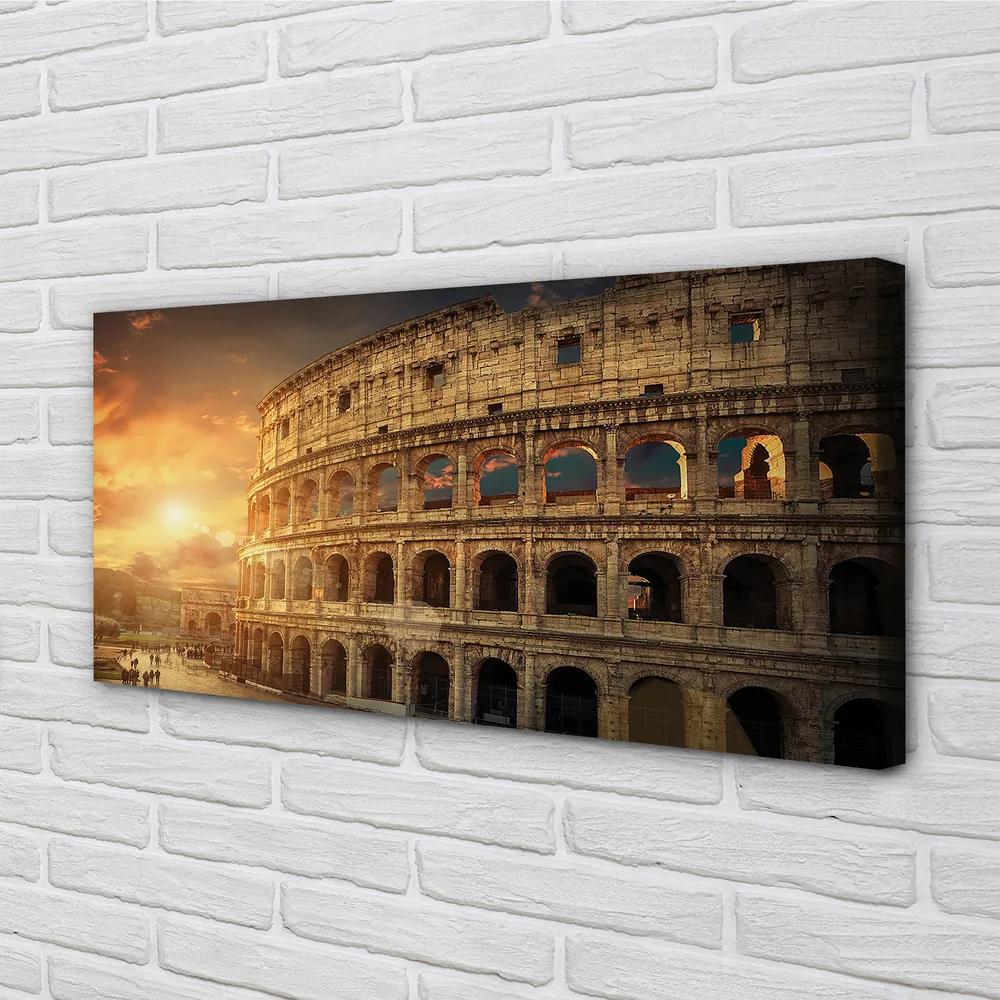 Obrazy na plátně Rome Colosseum při západu slunce 120x60 cm