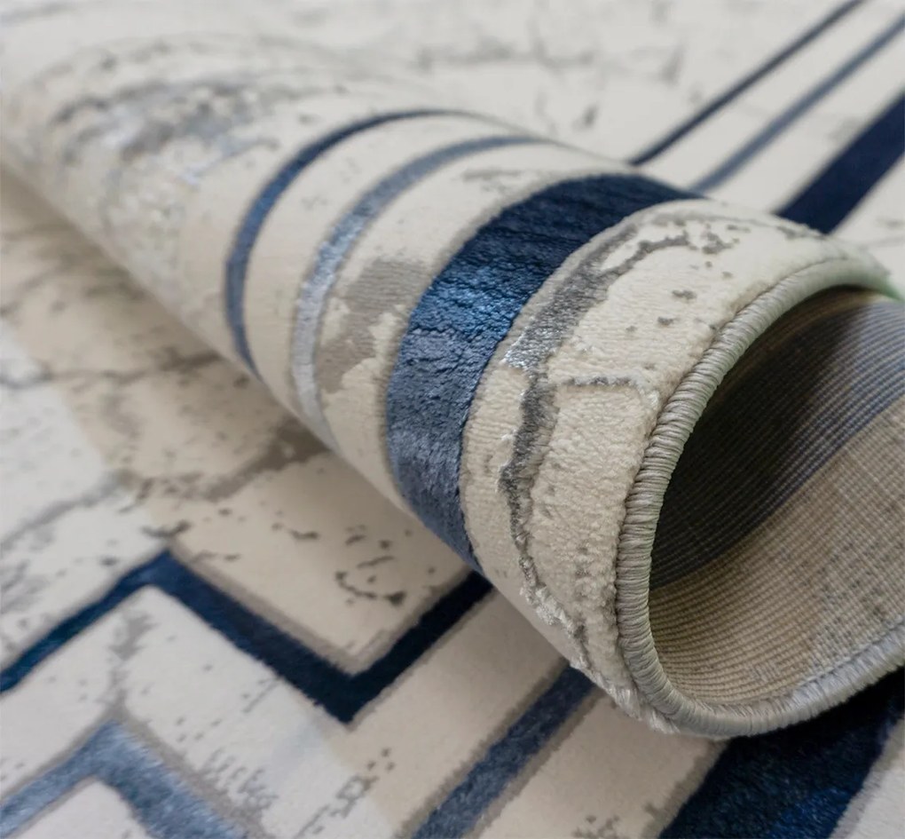 BE Koberec Allianz 6309 NAVY - tmavě modrý obdélníkový Rozměr: 60x100 cm