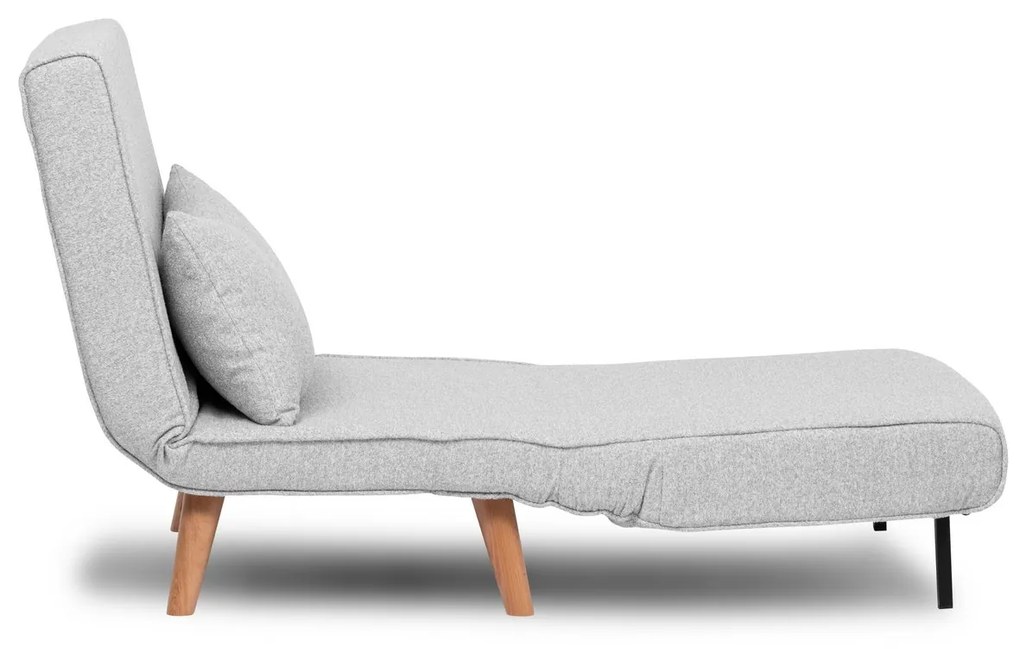 Atelier del Sofa 1-místná pohovka Folde Single - Teddy Fabric - Grey, Šedá