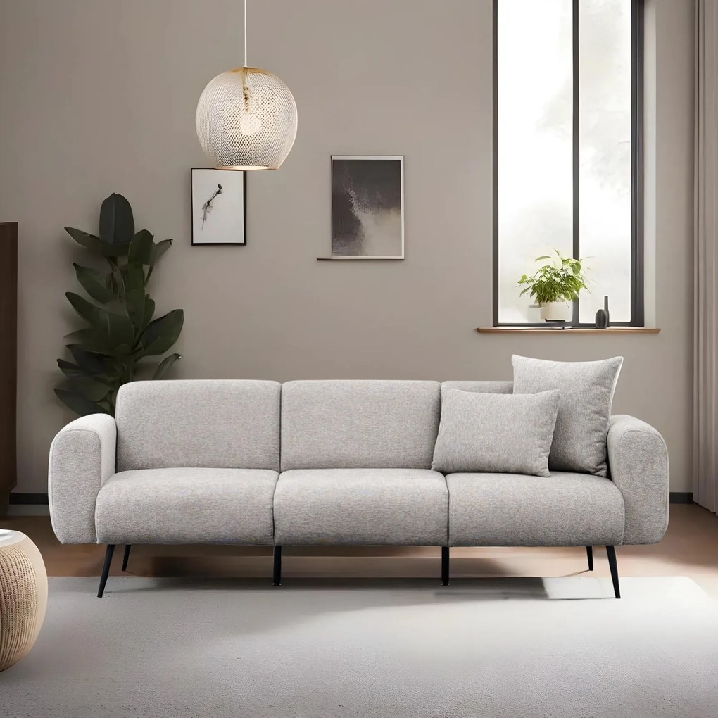 Hanah Home Třímístná pohovka SIDE světle šedá