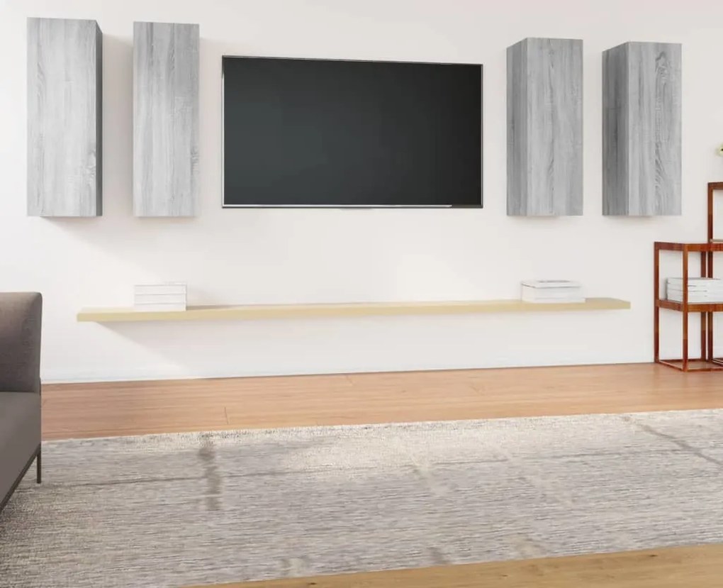 vidaXL TV skříňky 4 ks 30,5 x 30 x 90 cm kompozitní dřevo [3078951] Barva: Betonová šedá
