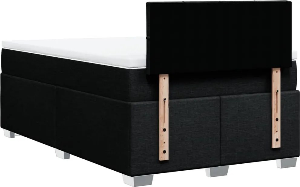 Box spring postel s matrací černá 120x190 cm textil 3285829
