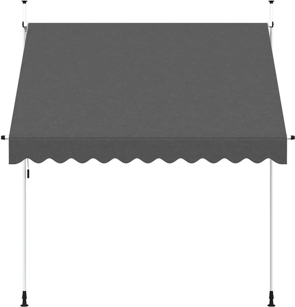 Ručně zatahovací markýza 250 cm antracitová 143689