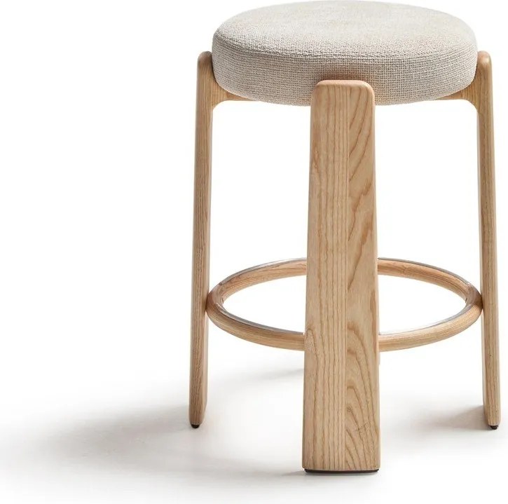 Béžová/ve světle přírodní barvě barová stolička z jasanového dřeva (výška sedáku 65 cm) Granite – Kave Home