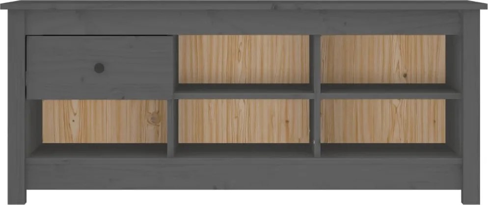 vidaXL Botník 110 x 38 x 45,5 cm masivní borovice [814594] Barva: Šedá