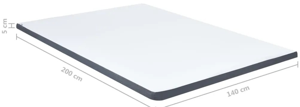 vidaXL Marketos Vrchní matrace na postel boxspring 200 x 140 x 5 cm středně měkký