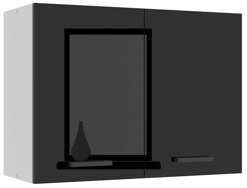 Kuchyňská skříňka Belini Premium Full Version horní 80 cm černý lesk