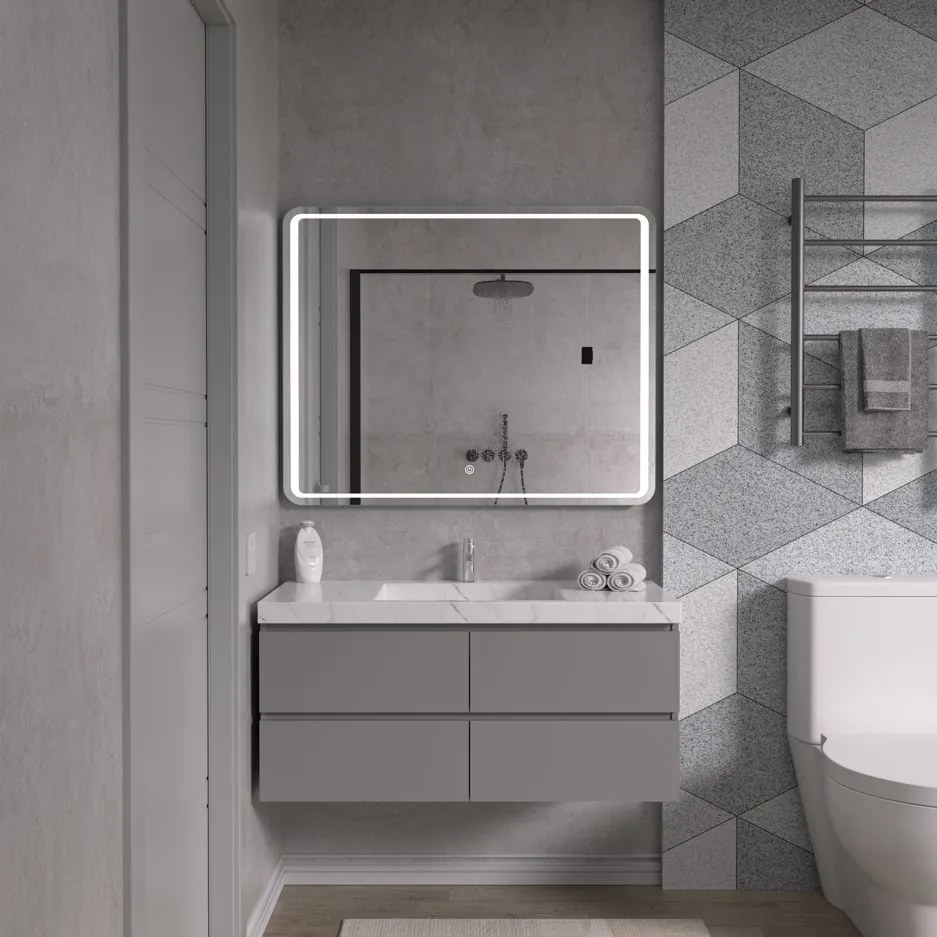 Erga Mia, LED zrcadlo 100x80cm, 2760 lm, 6500K, přední/zadní osvětlení, ERG-V01-117-1080-00