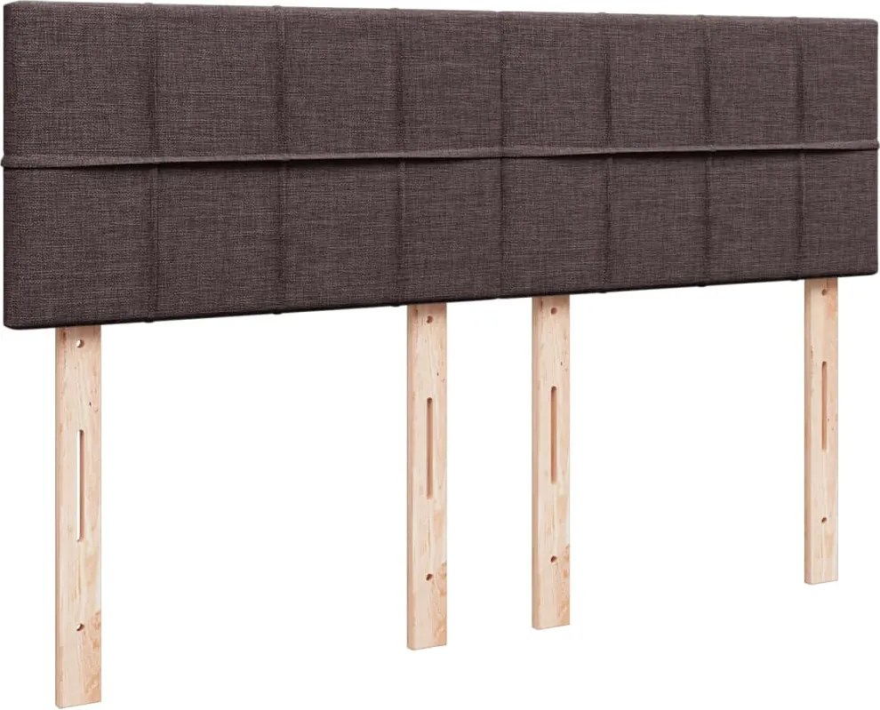 Box spring postel s matrací tmavě hnědá 140x200 cm textil 3288214
