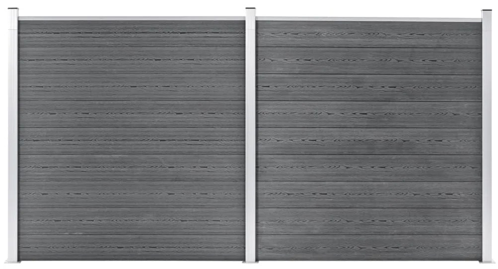 Zahradní plot WPC 353 x 186 cm šedý 3053225