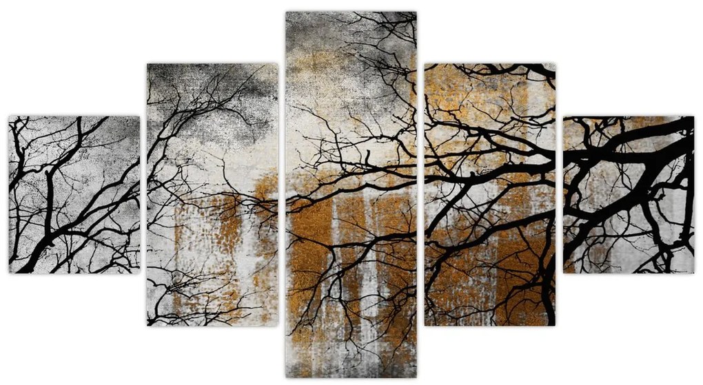 Obraz - Siluety stromů (125x70 cm)
