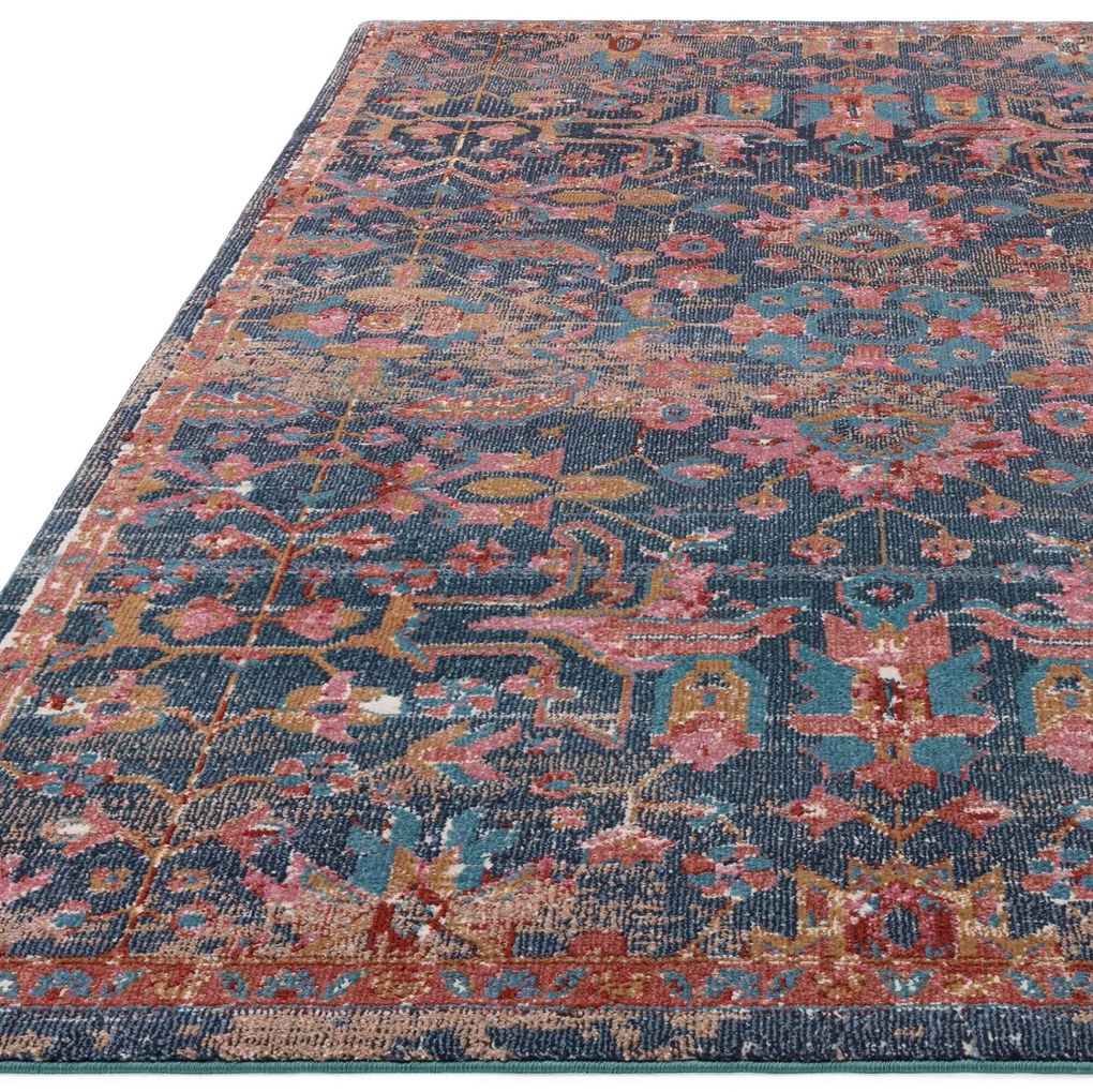Modrý koberec Cure Blue Retro Rozměry: 195x290 cm