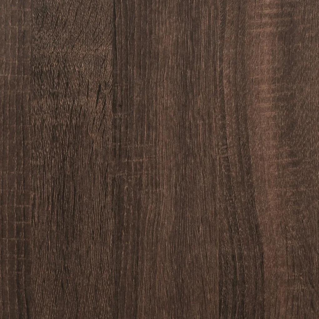 Botník hnědý dub 60 x 34 x 112 cm kompozitní dřevo