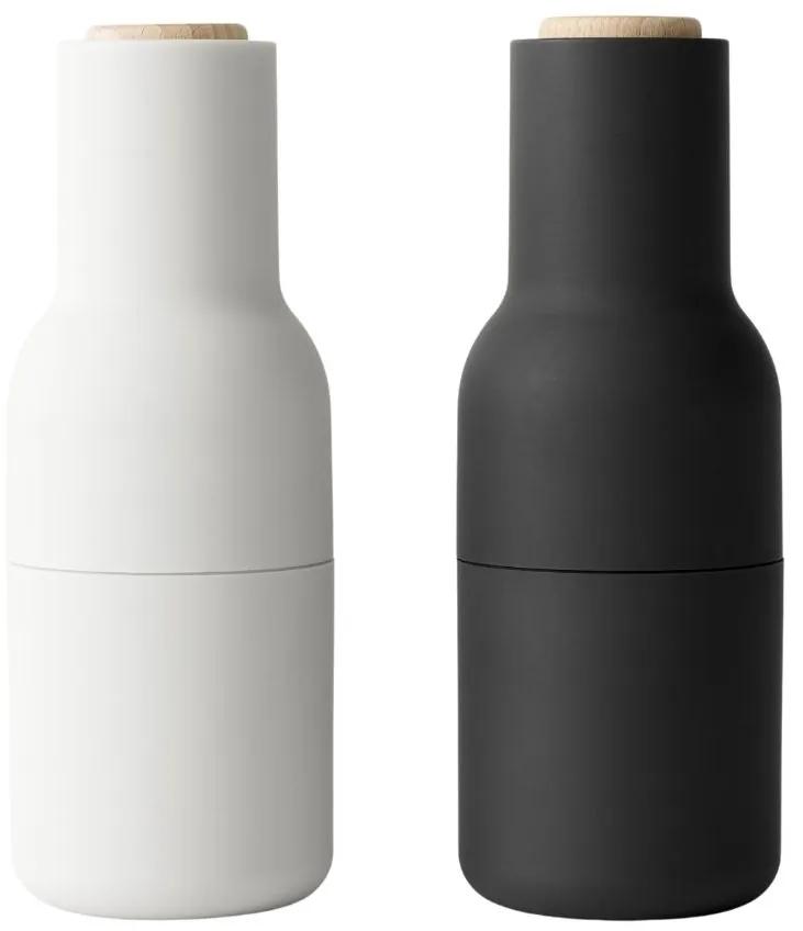 Audo CPH Set dvou bílo černých silikonových mlýnků na sůl a pepř AUDO GRINDER II. 20,5 cm