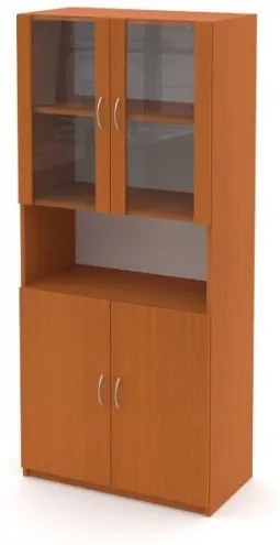 Kancelářský skříň Economics prosklená 4dveřová - výška 180 cm - CC155LS - 3D3402