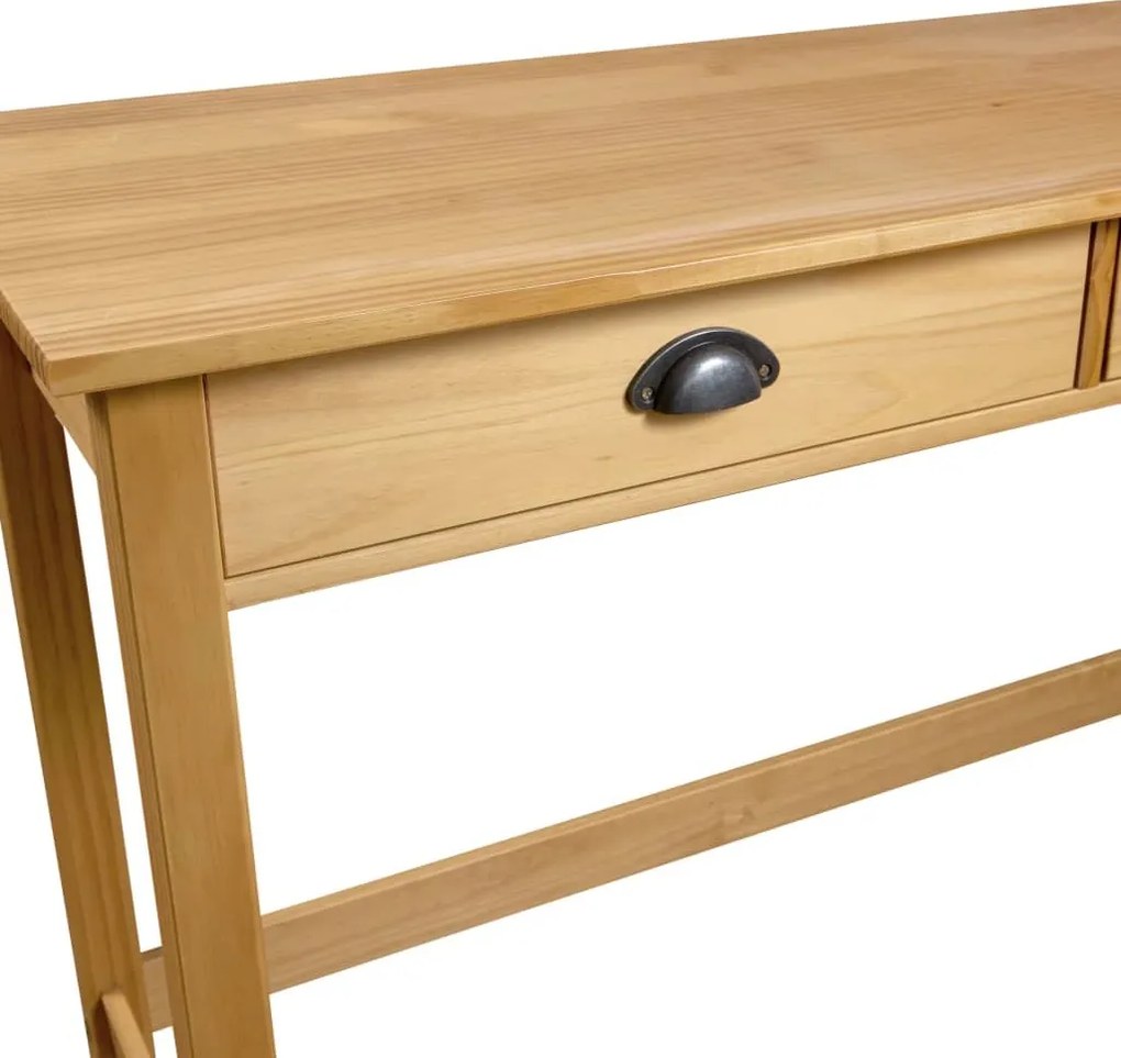 vidaXL Konzolový stolek Hill 2 zásuvky 110x45x74 cm borové dřevo [288991] Barva: Hnědá