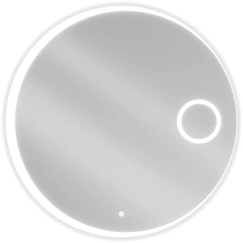 Mexen Ella, LED koupelnové zrcadlo s podsvícením a kosmetickým zrcátkem 90x90 cm, 6000K, ochrana proti zamlžování, 9811-090-090-611-00