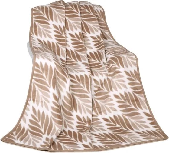 Bellatex Přikrývka Karmela PLUS jednolůžko 150x200 cm List Béžová