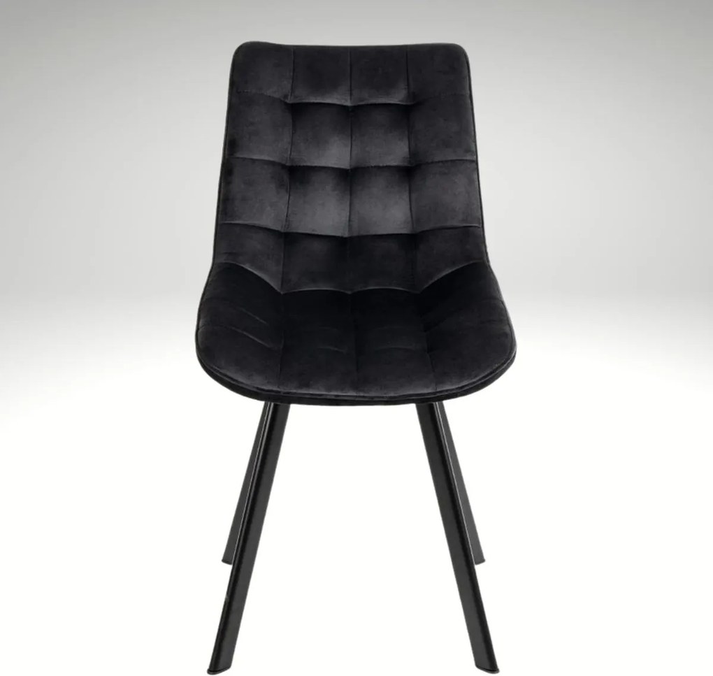 Vikio Jídelní set pro 4 osoby 160x90 cm dub noha X černá židle VJS236-4C-S