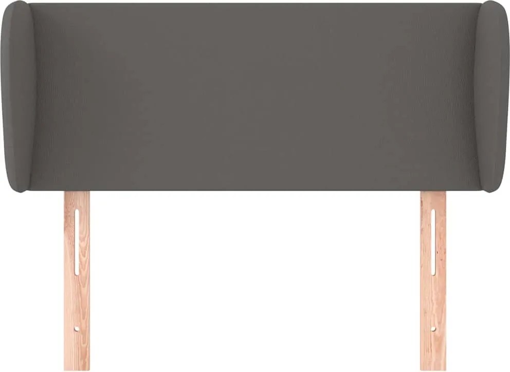 Čelo postele typu ušák šedá 83x23x78/88 cm umělá kůže 3116940