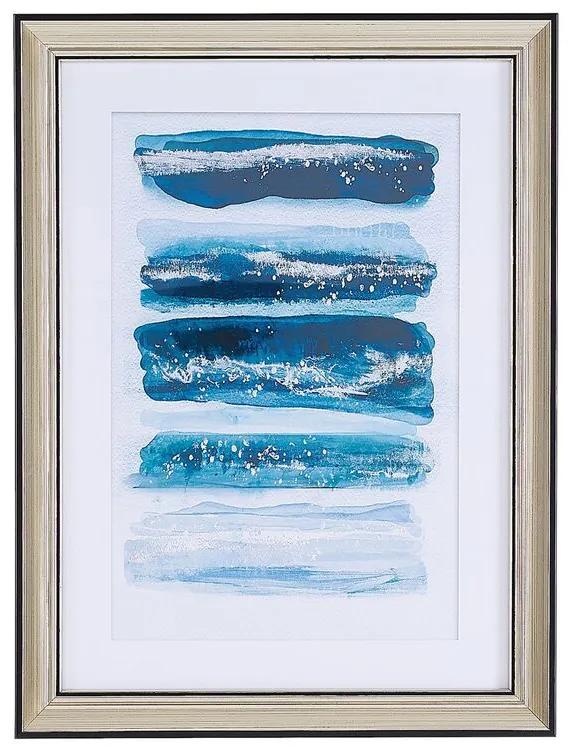 Zarámovaný obrázek 30 x 40 cm modrý FERATE Beliani