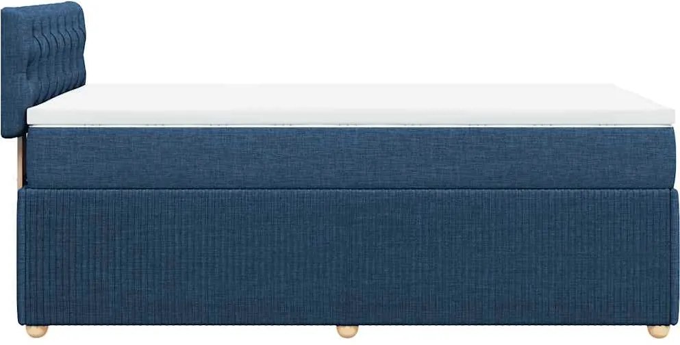 Box spring postel s matrací modrá 80x200 cm textil 3289596