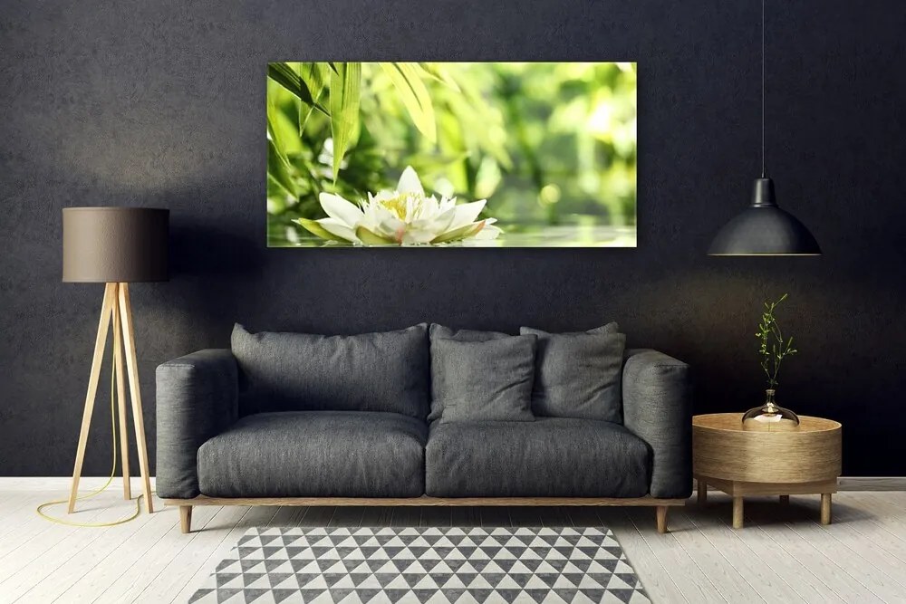 akrylový obraz Květ Listy 120x60 cm