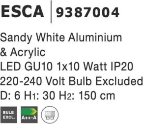 Závěsné svítidlo NOVA LUCE ESCA GU10 9387004 bez žárovky